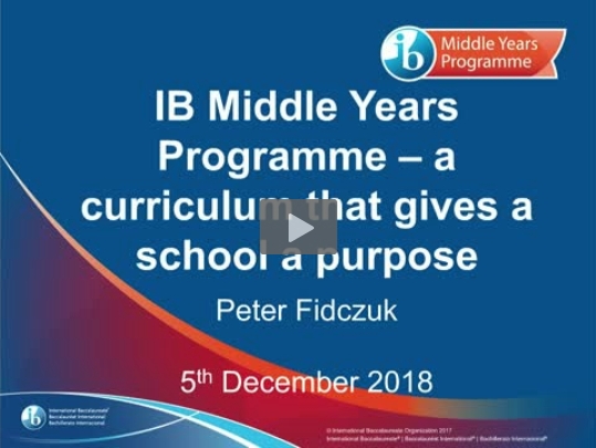 IB Middle Years Programme - a curriculum that gives a school a purpose ...